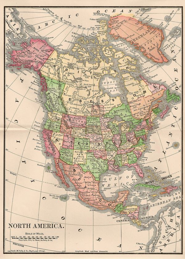 Mape severne Amerike i drzave