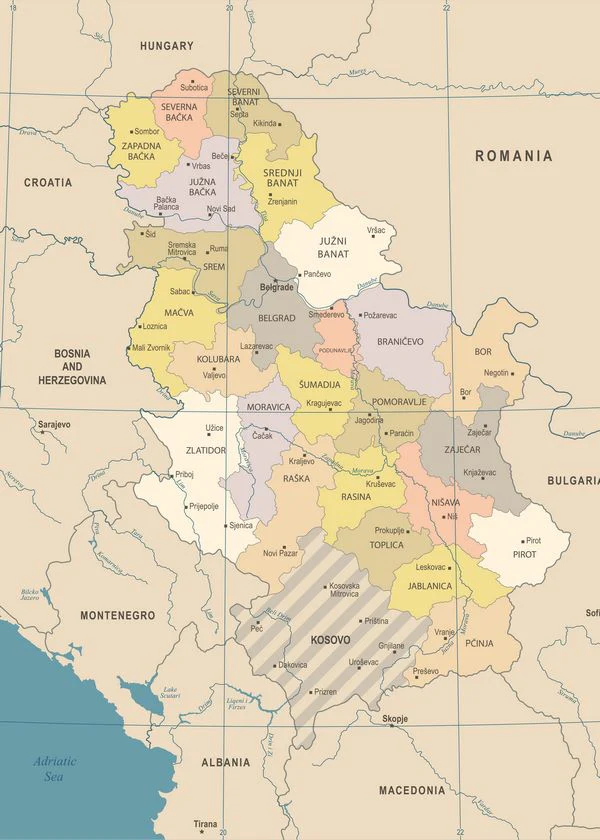 Mape Srbija raznobojna