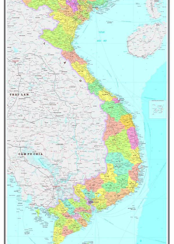 Mape Vijetnam prikaz regiona