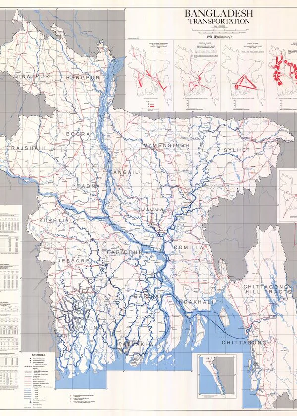 Mape Banglades prikaz reka