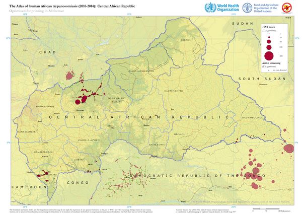 Mape Centralnoafricka Republika atlas