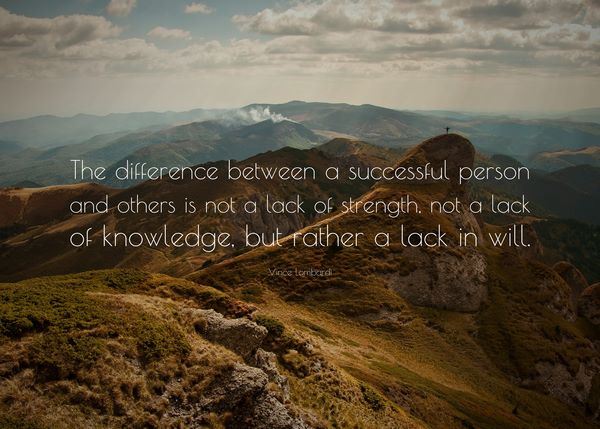 The difference between a successful person