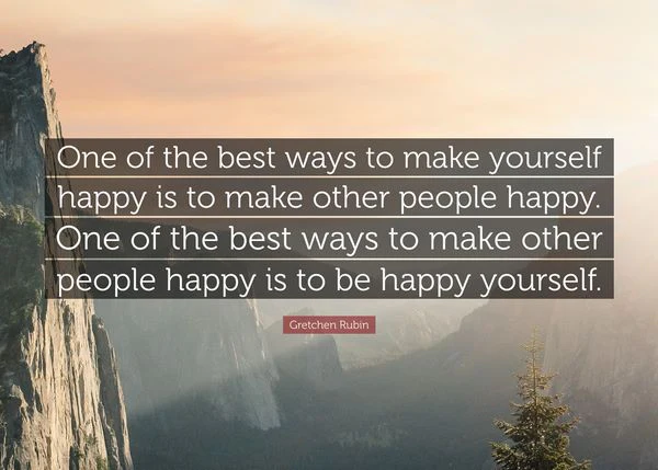 One of the best ways to make yourself happy