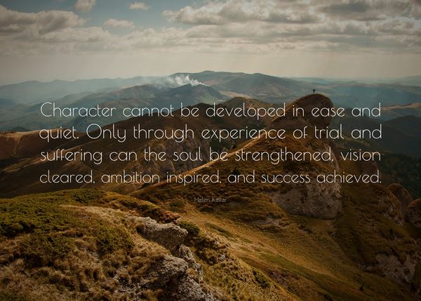 Character cannot be developed in ease