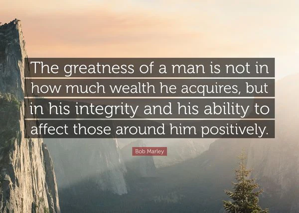 The greatness of a man