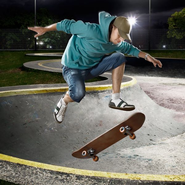 Skateboard cist skok