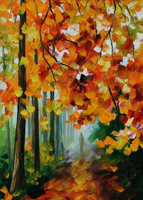 Afremov Leonid Foggy forest