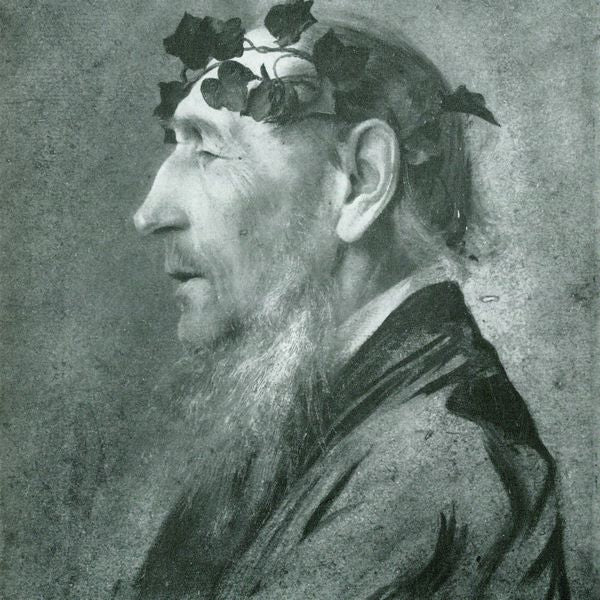 Gustav Klimt, Alter Mann mit Efeukranz 1883
