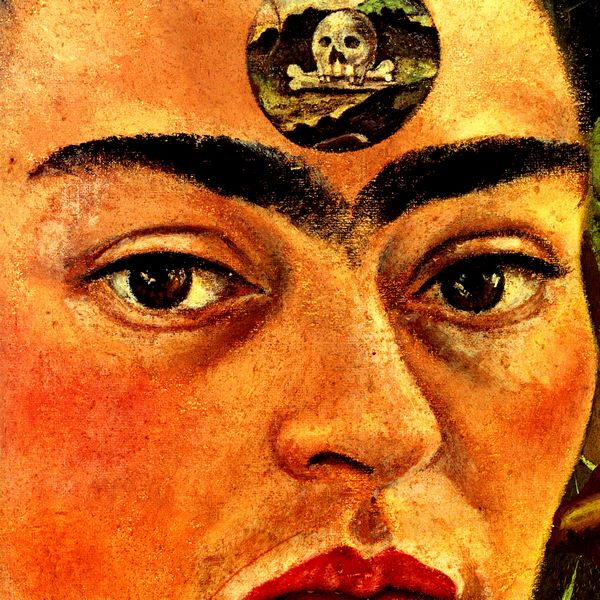 Frida Kahlo, While Thinking of death, Detail the Face