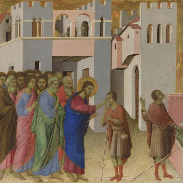 Duccio Di Buoninsegna, Jesus opens the Eyes of a Man born Blind