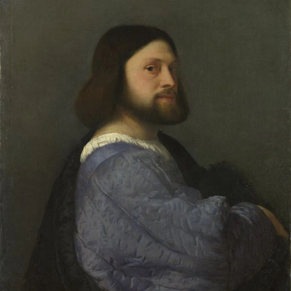 Titian, A Man with a Quilted Sleeve