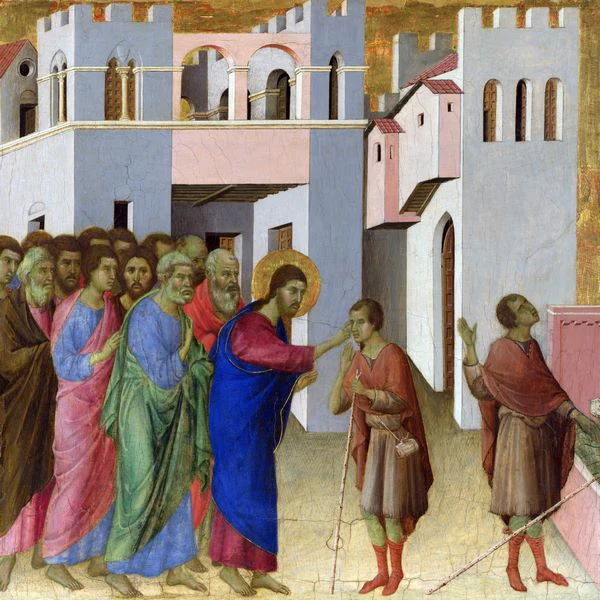 Duccio Di Buoninsegna, Predella, Healing The Blind