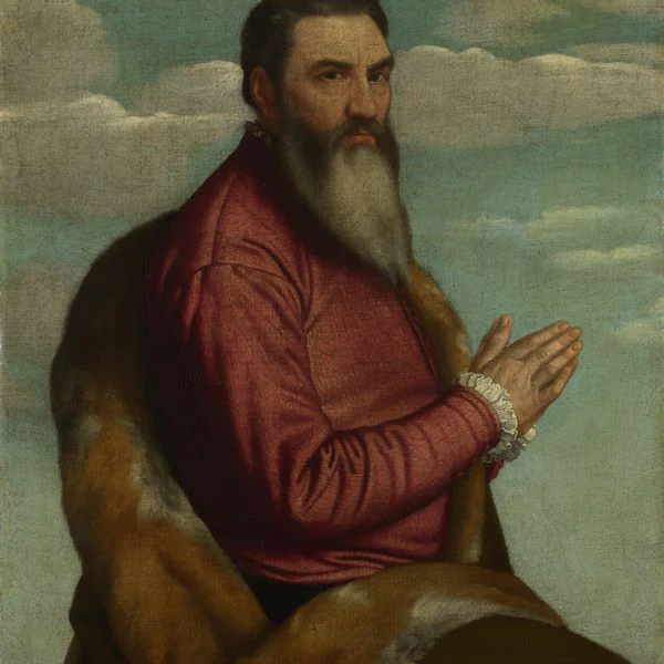 Moretto da Brescia, Praying Man with a Long Beard