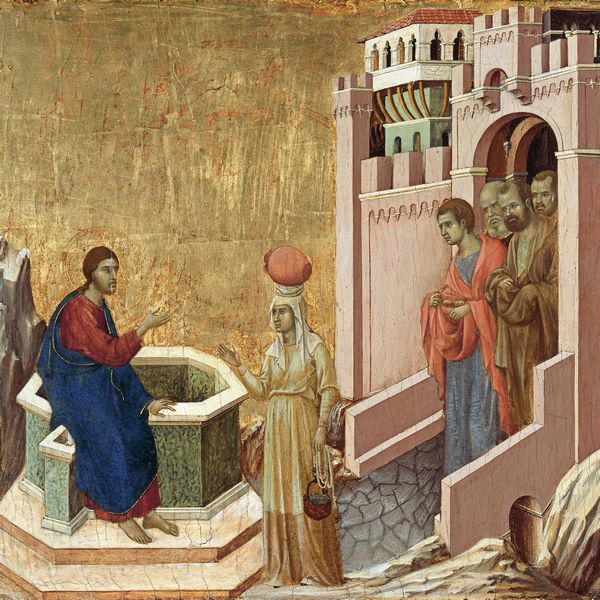 Duccio Di Buoninsegna, Predella, Christ And The Samaritan Woman