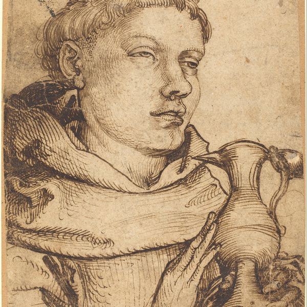 Martin Schongauer, Bust Of A Monk Assisting At Communion