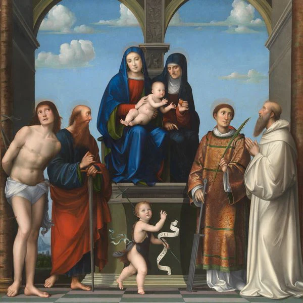 Francesco Francia, The Virgin and Child with Saint Anne and Other Saints