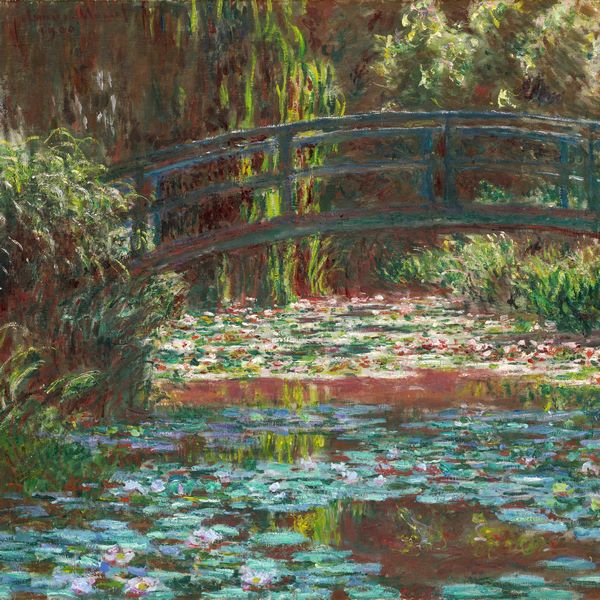 Claude Monte The Japanese Bridge Over The Water Lily Pond 1900
