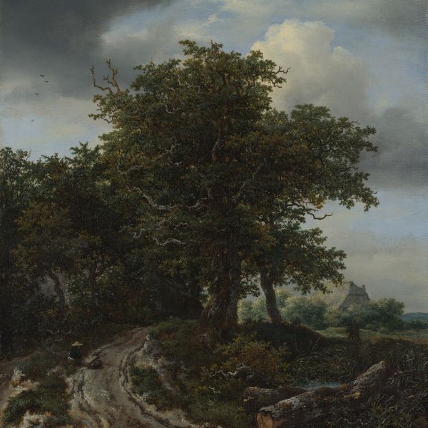Jacob van Ruisdael, A Road winding between Trees towards a Distant Cottage