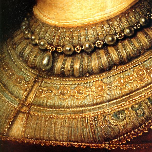 1635 Rembrandt Saskia with a red hat detail