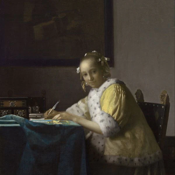 Jan Vermeer Van Delft, Girl Writing A Letter