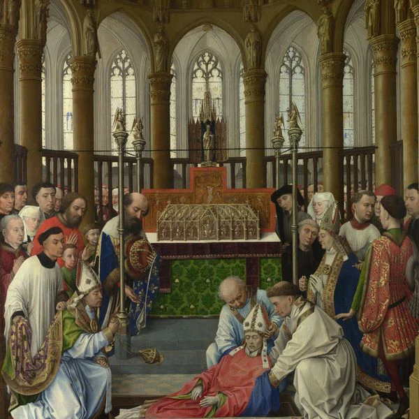 Rogier van der Weyden, The Exhumation of Saint Hubert