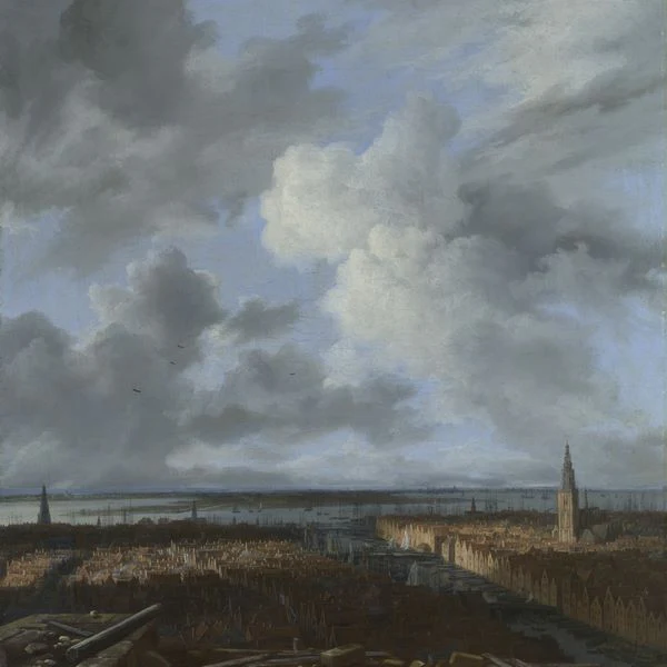 Jacob van Ruisdael, A Panoramic View of Amsterdam looking towards the IJ