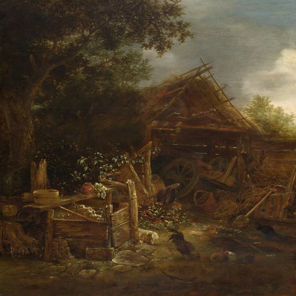 Isack van Ostade, A Farmyard