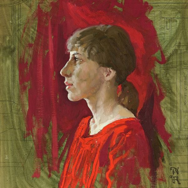 Rockwell, Norman Percevel, Portrait of a Woman in a Red Dress Mrs. David Shapiro 1960