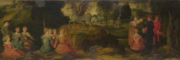 Girolamo Romanino, Pegasus and the Muses