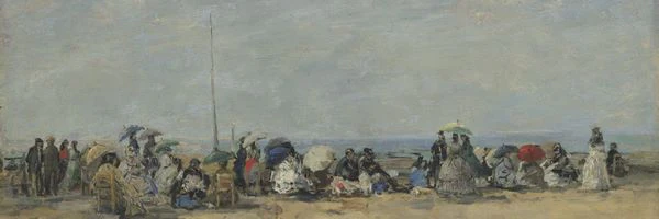 Eugene Boudin, Beach Scene, Trouville