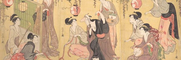 Chobunsai, Triptych A Parody Of Kuranosuke In The Pleasure Quarters