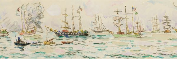 Paul Victor Jules Signac, Boats At Saint Malo, 1928