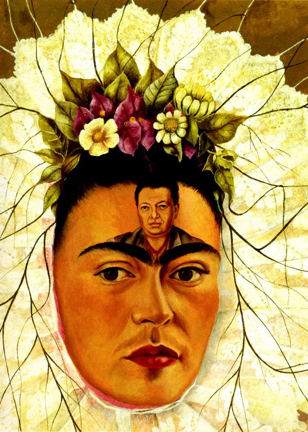 Frida Kahlo Self portrait in Tehuana Detail the Face