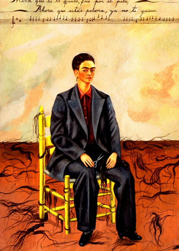 Frida Kahlo Self portrait with the cut hair