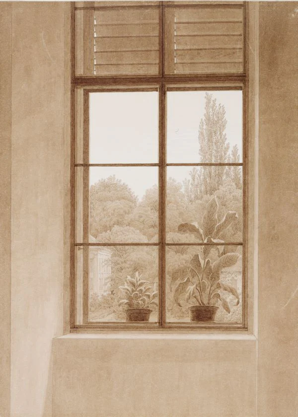 Friedrich Caspar David Window Looking over the Park