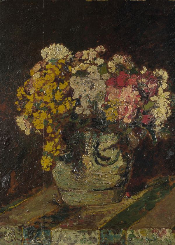 Adolphe Monticelli A Vase of Wild Flowers