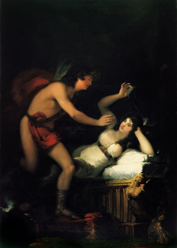 Goya Francisco de Allegory of Love Cupid and Psyche