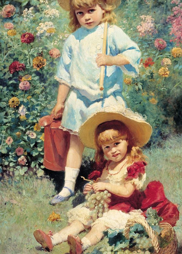 Konstantin Makovsky Portrait Of The Artists Children