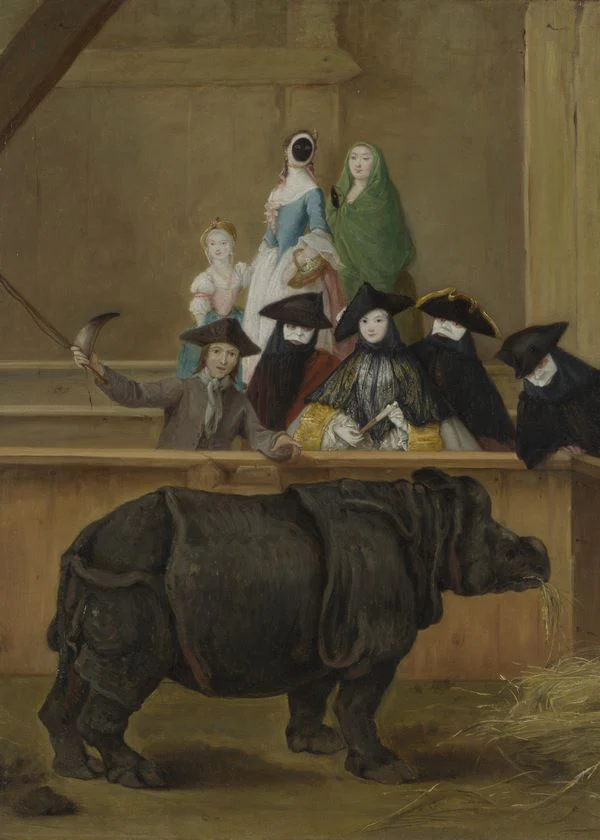 Pietro Longhi Exhibition of a Rhinoceros at Venice