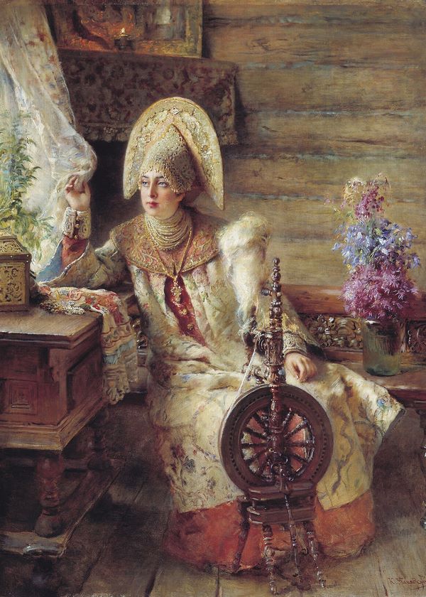 Konstantin Makovsky Boyar Window painting