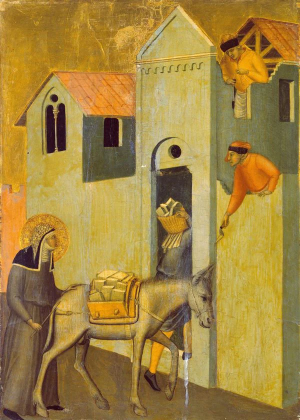 Pietro Lorenzetti Blessed Umilta Carries Bricks