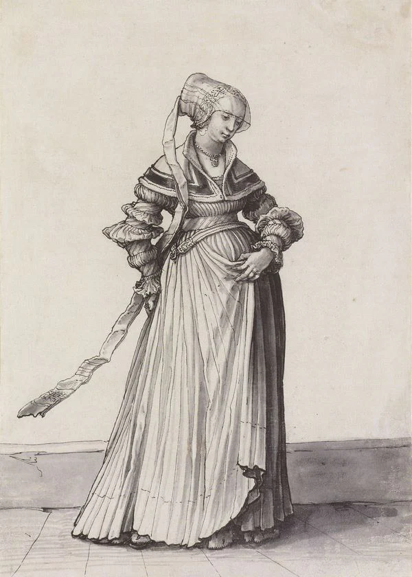 Hans Holbein The Younger Basel Woman Turned To The Right Costume Study