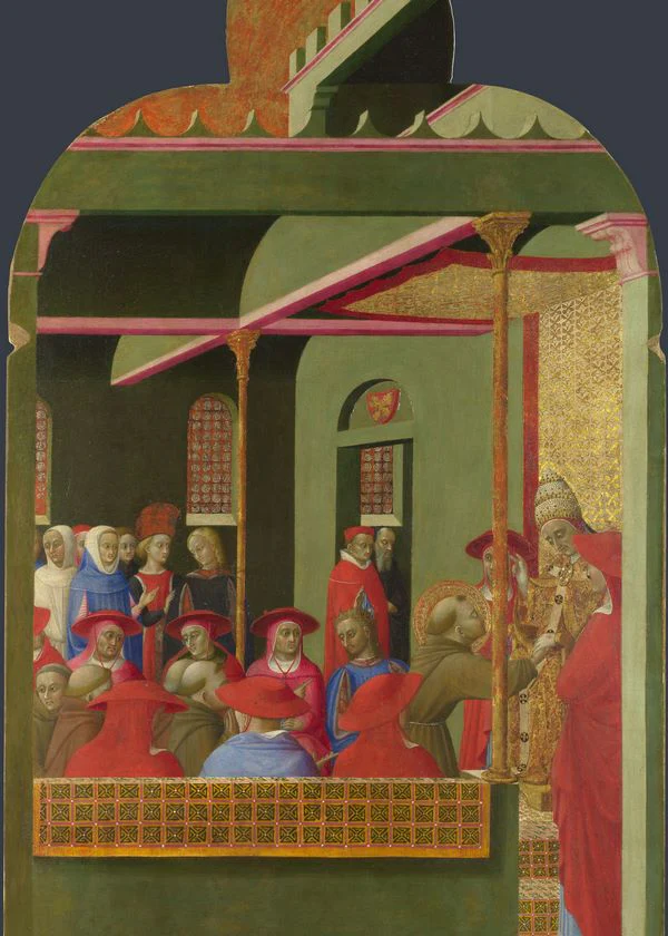 Sassetta Saint Francis before Pope Honorius III