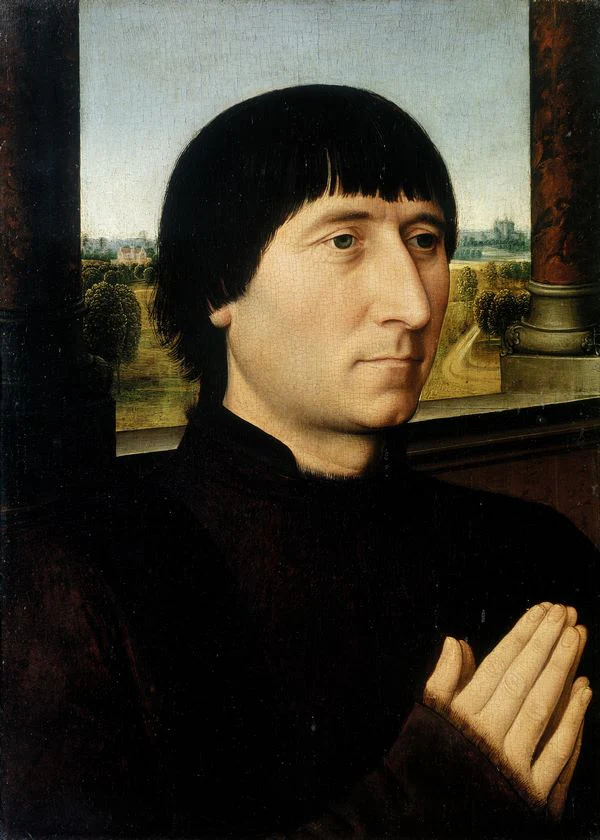 Hans Memling Diptych Willem Morella The Left Panel Portrait Of Willem Morella