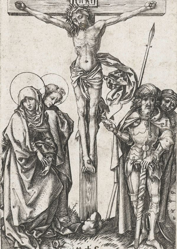 Martin Schongauer The Crucifixion painting