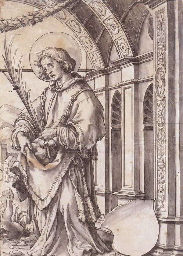 Hans Holbein The Younger St Stephen Design For A Stained Glass Window