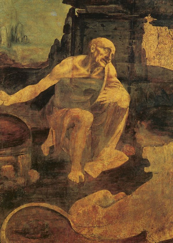 Leonardo Da Vinci St Jerome In The Wilderness