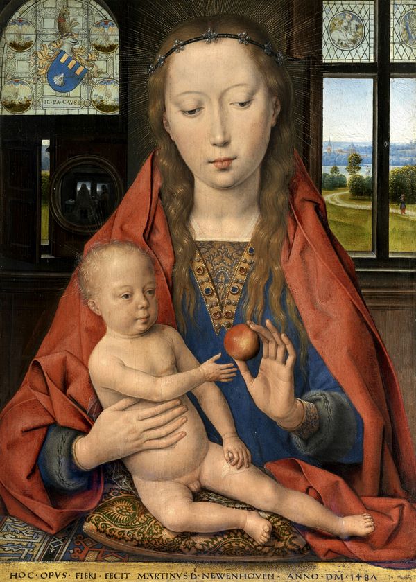 Hans Memling Diptych Of Martin Van Nyuvenhove On Left Panel Madonna And Child