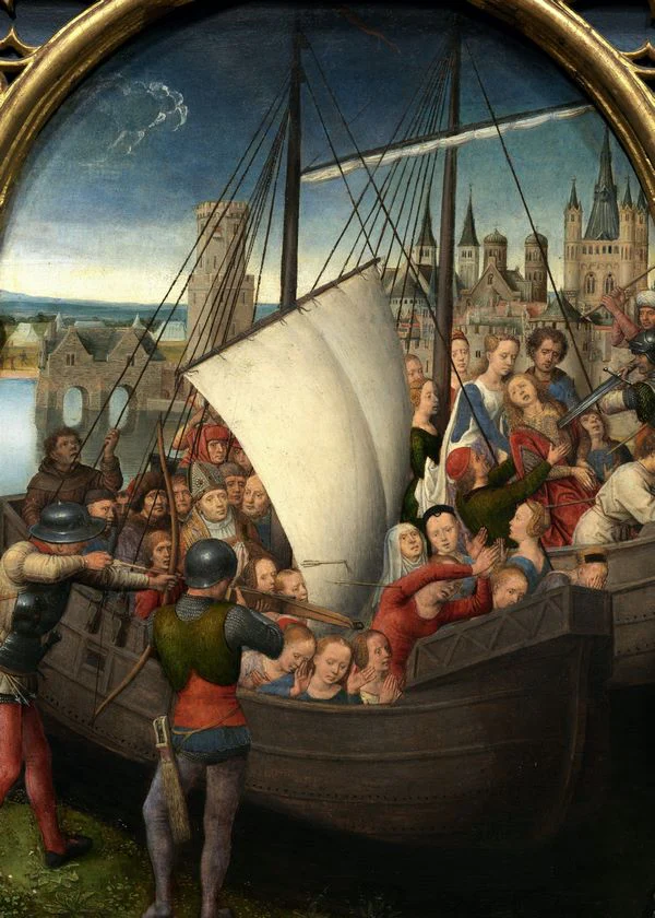 Hans Memling Assault Hun Ships Sv Ursuly In Cologne