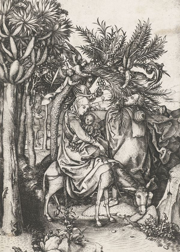 Martin Schongauer The Flight Into Egypt